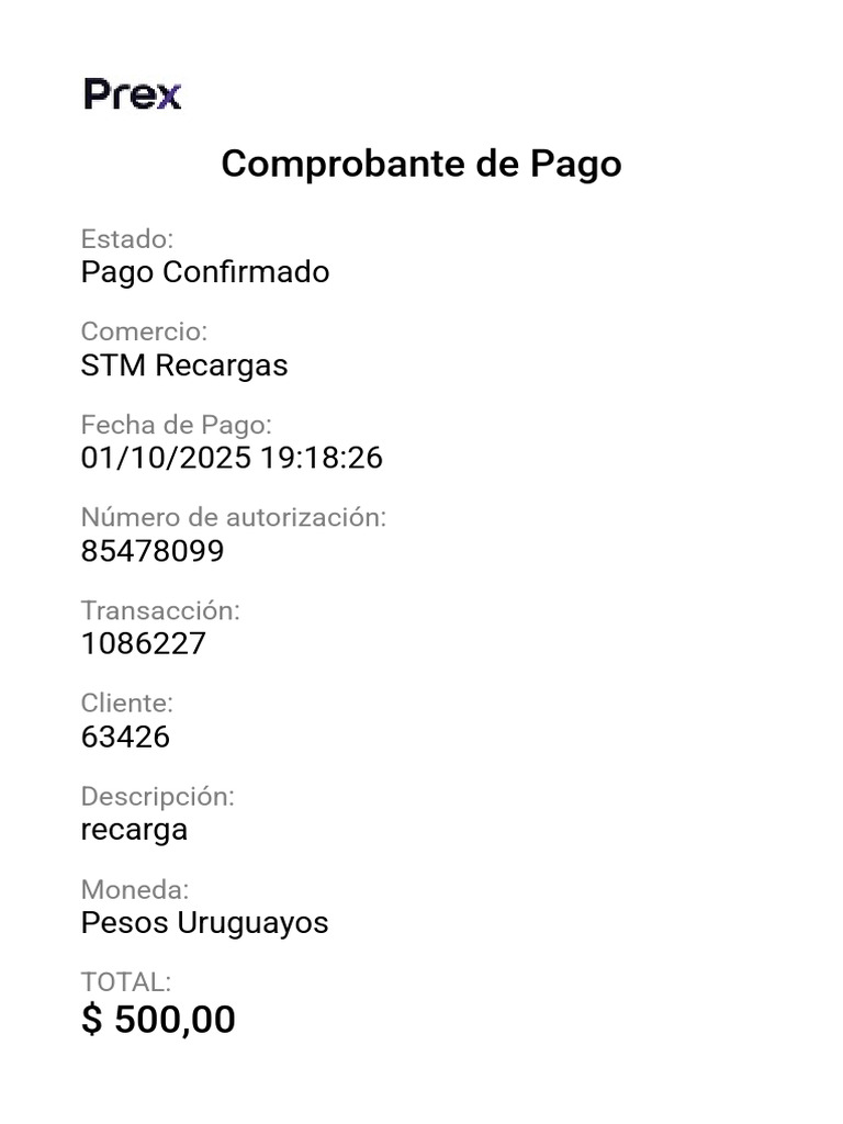 Comprobante Pago | PDF