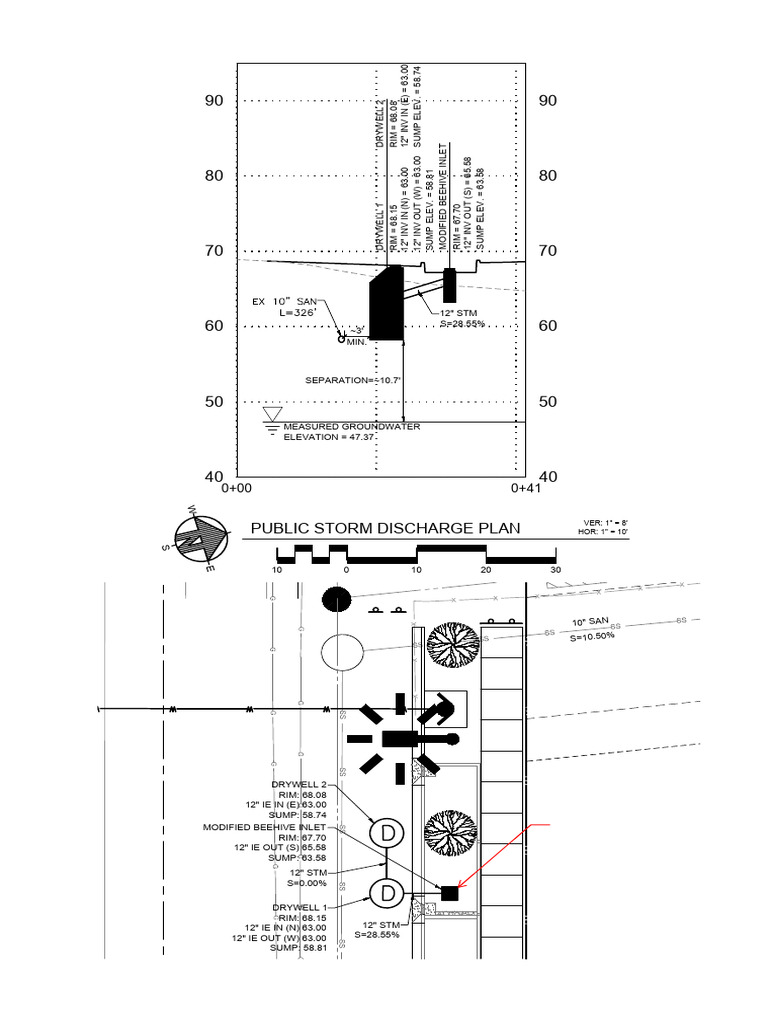 Public Storm Discharge Plan Details | PDF | Hydrology | Building Materials