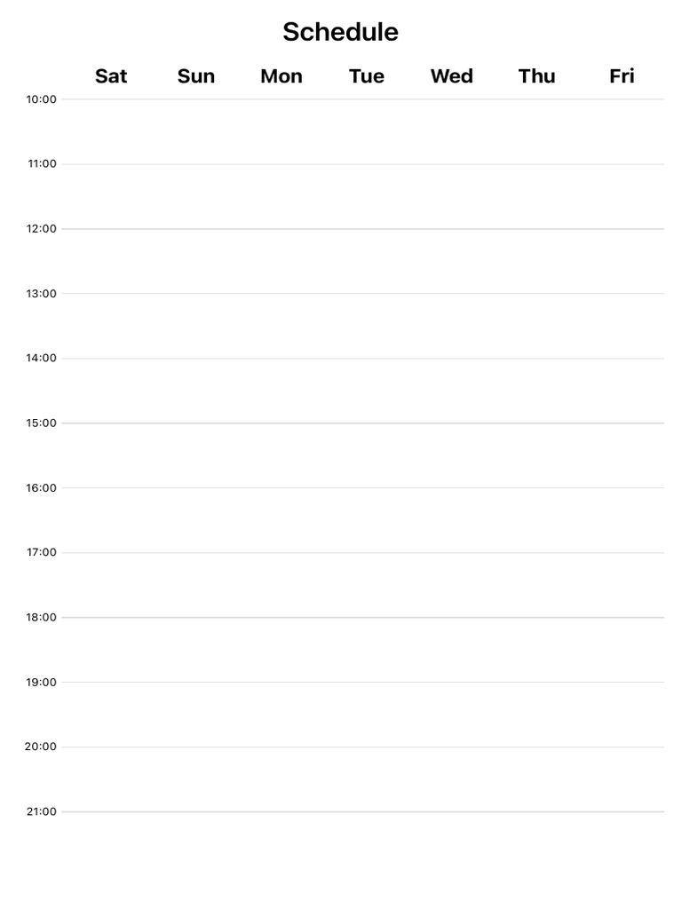 Timetable | PDF