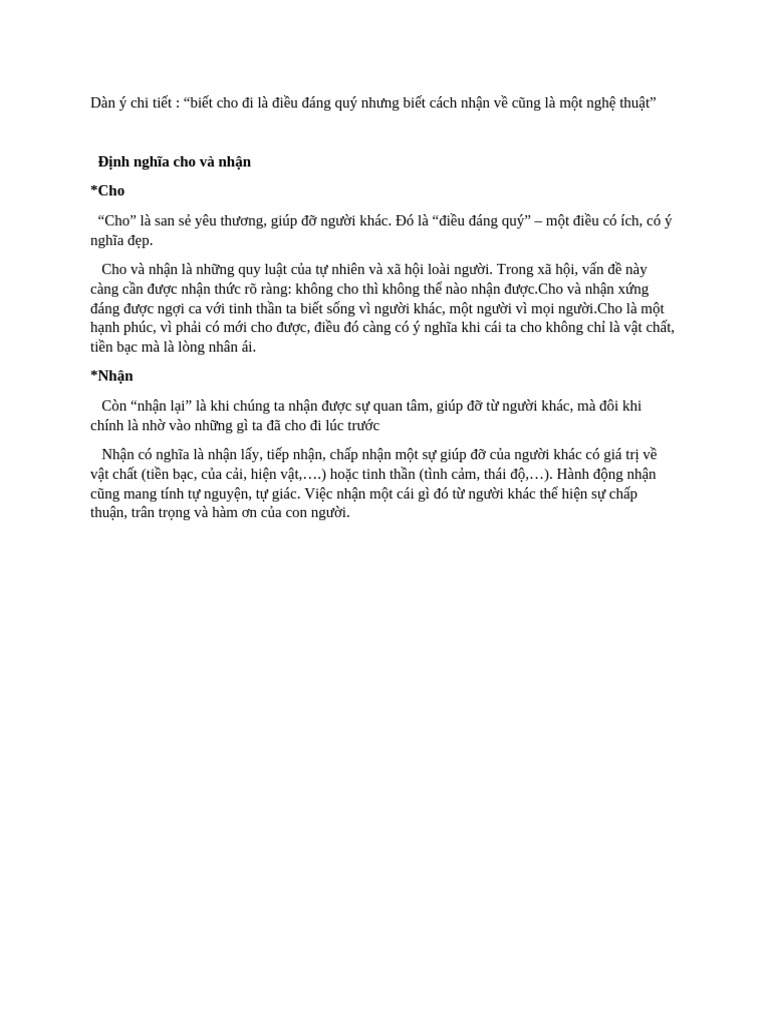 Dàn ý chi tiết kns | PDF