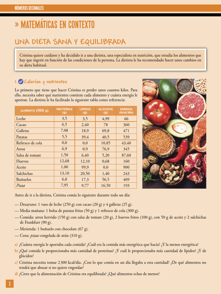 Números Decimales | PDF | Alimentos