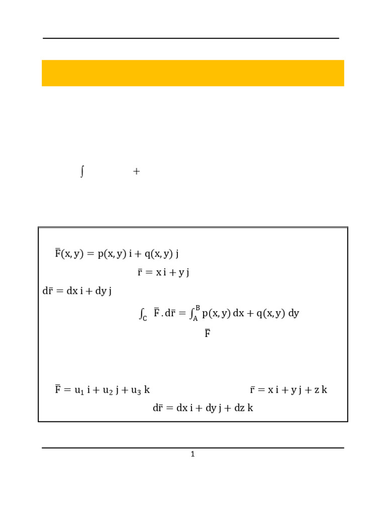 3 Line Integral | PDF | Integral | Area