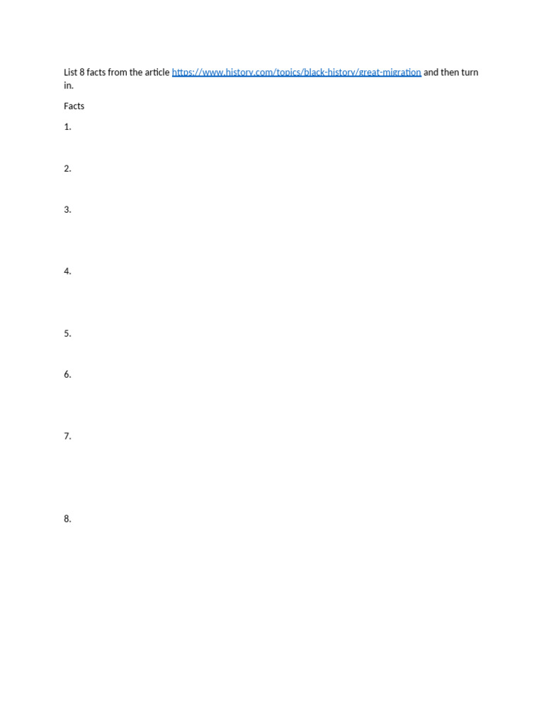 Great Migration Article | PDF