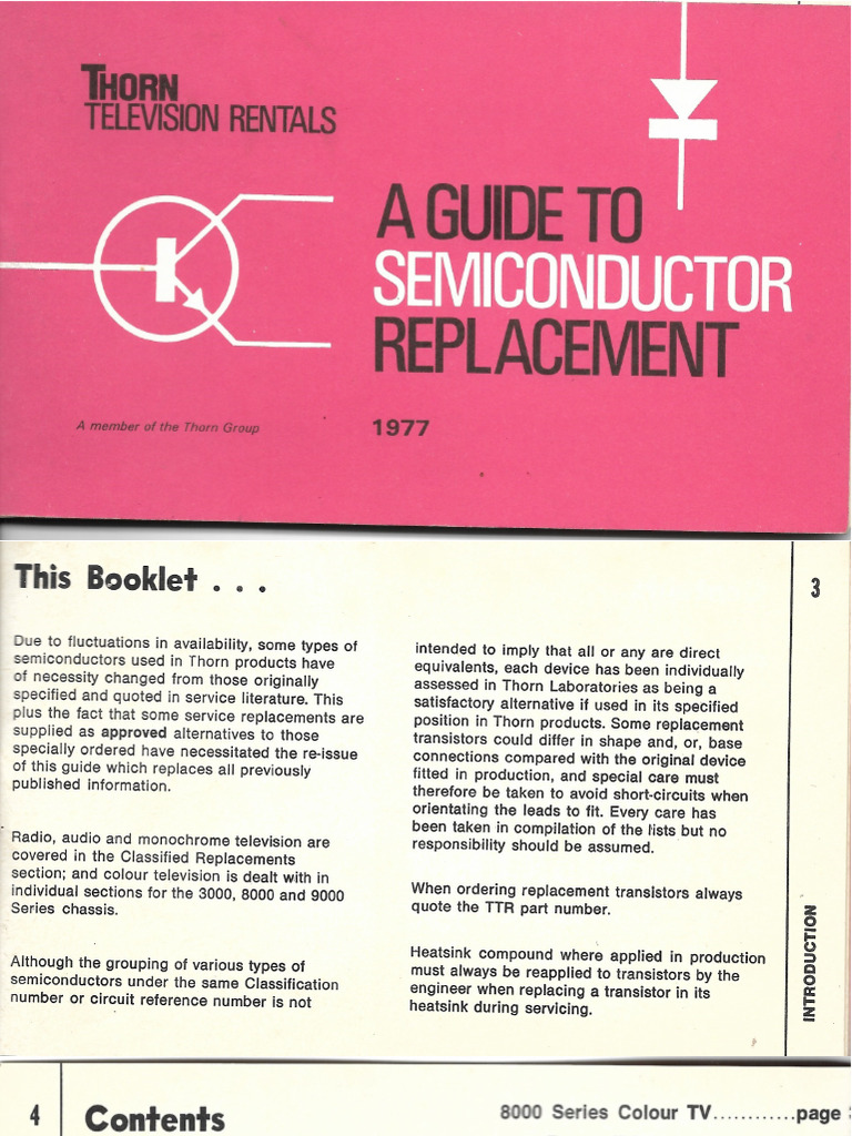 Thorn Semiconductor Replacement Guide1977 | PDF