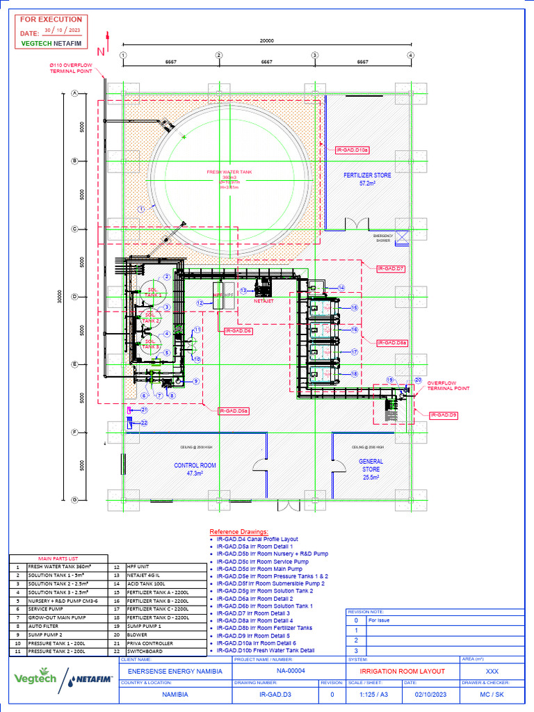 NA-00004 IR-GAD.D3 Enersense Energy Namibia - Irrigation Room Layout ...