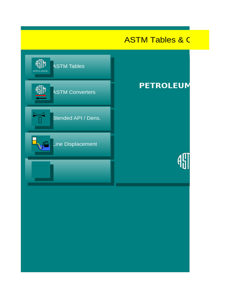 ASTM Petroleum Measurement Tables | PDF | Barrel (Unit) | Gallon