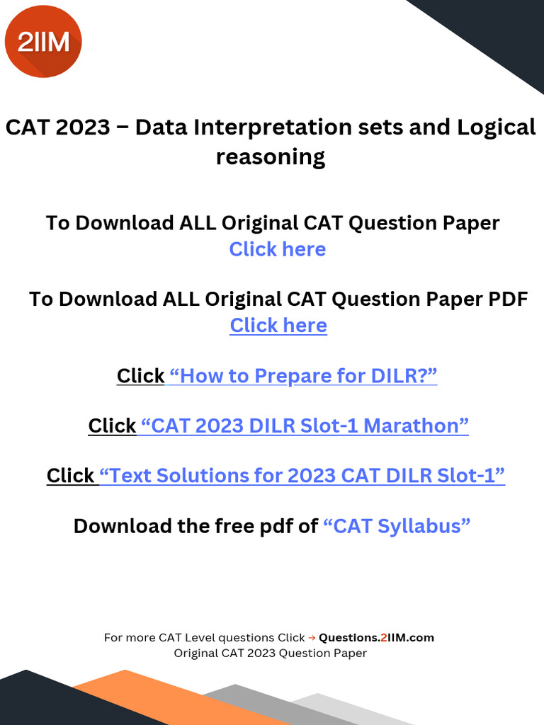 Cat 2023 Dilr Slot-1 | PDF