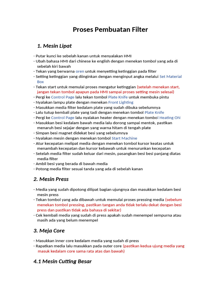 Proses Pembuatan Filter Langkah demi Langkah | PDF