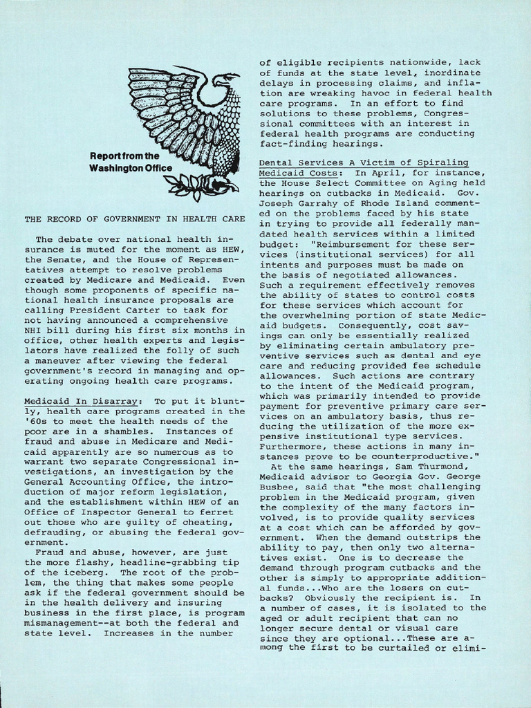 Report From The Washington Office - Adaj | PDF