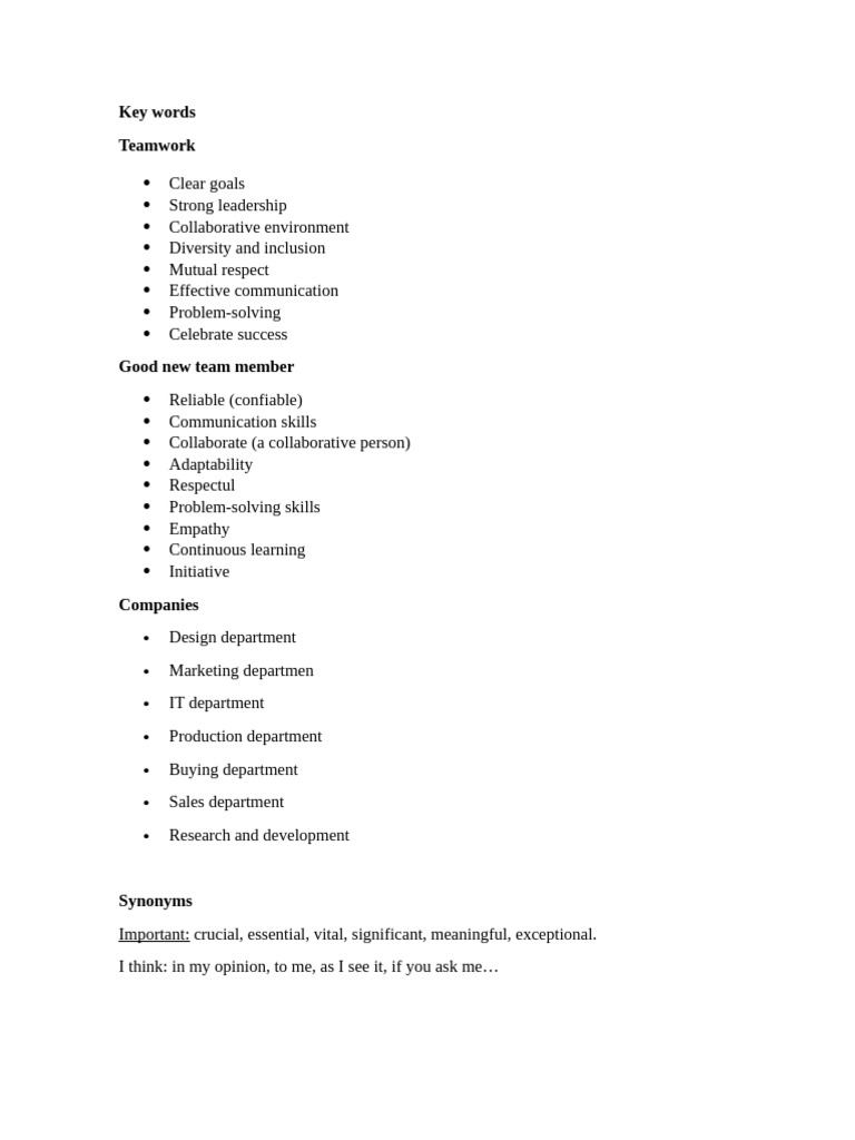 Key Words Quiz Oral | PDF