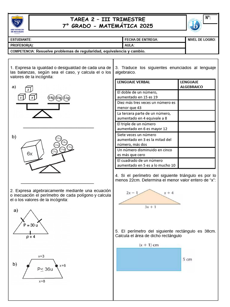 Resuelve Problemas de Regularidad, Equivalencia y Cambio | PDF ...