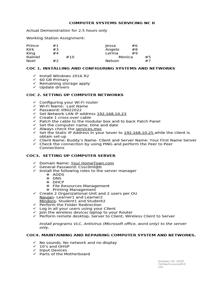 Computer Systems Servicing NC II | PDF