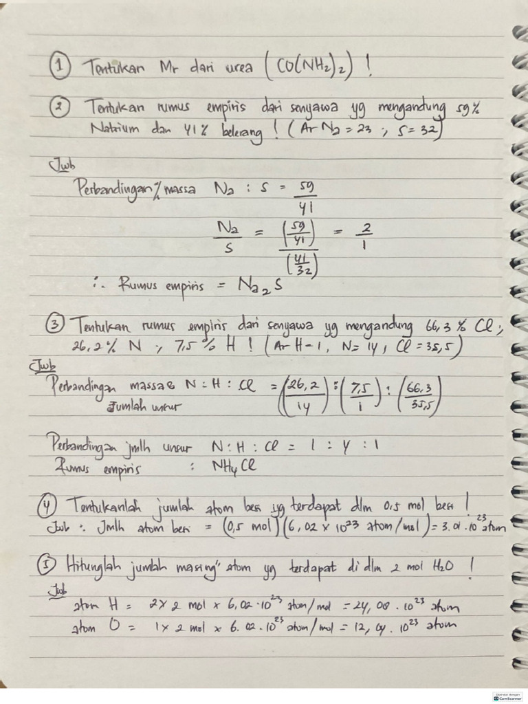 Latihan Soal Hukum Dasar Kimia Pdf