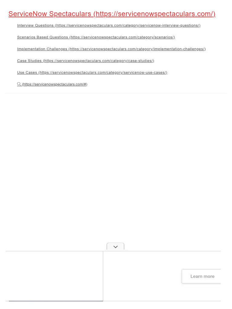 100 Servicenow Interview Questions For 3 Years Experience - ServiceNow ...