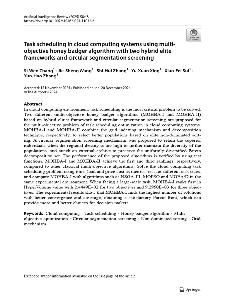 s10462 024 11032 6 | PDF | Mathematical Optimization | Cloud Computing