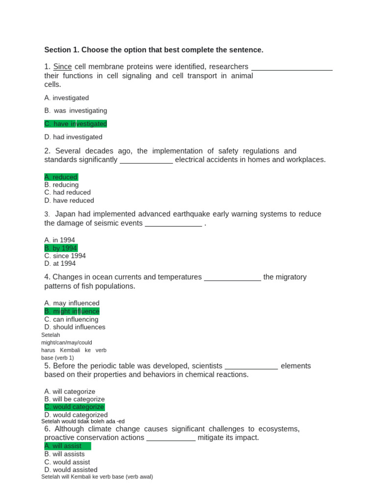 TOEFL Material Review | PDF | Nature