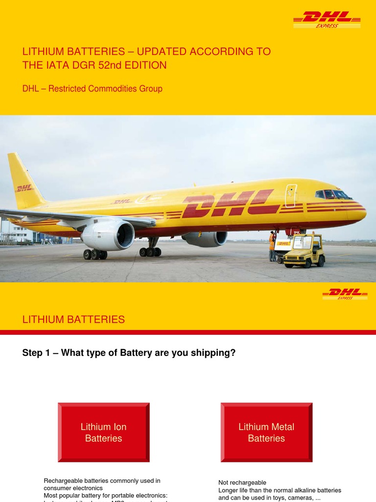 DHL Lithium Batteries | PDF | Battery (Electricity) | Packaging And ...