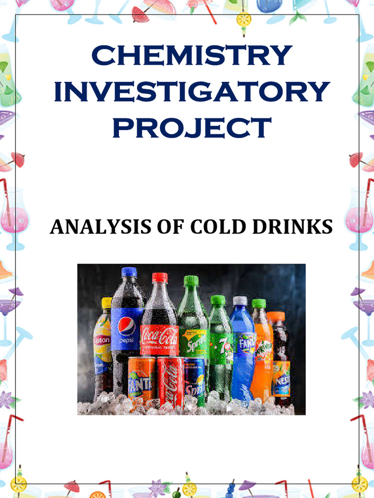 Project Cold Drinks Draft R4 | PDF | Soft Drink | Carbonated Water