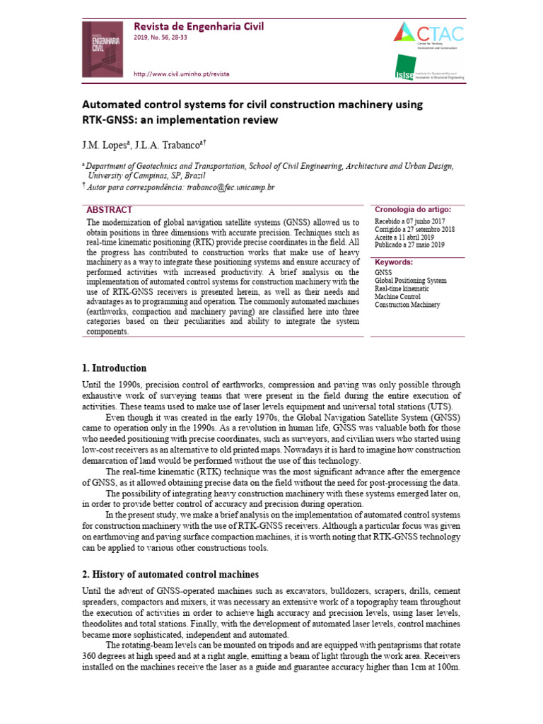 Automated Control Systems For Civil Construction M | PDF | Geodesy