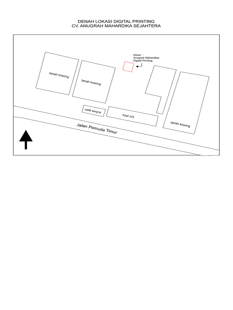 Denah Lokasi Digital Printing Anugrah | PDF