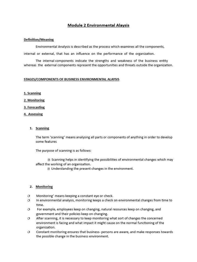 Environmental Analysis for Businesses | PDF | Swot Analysis | Economies