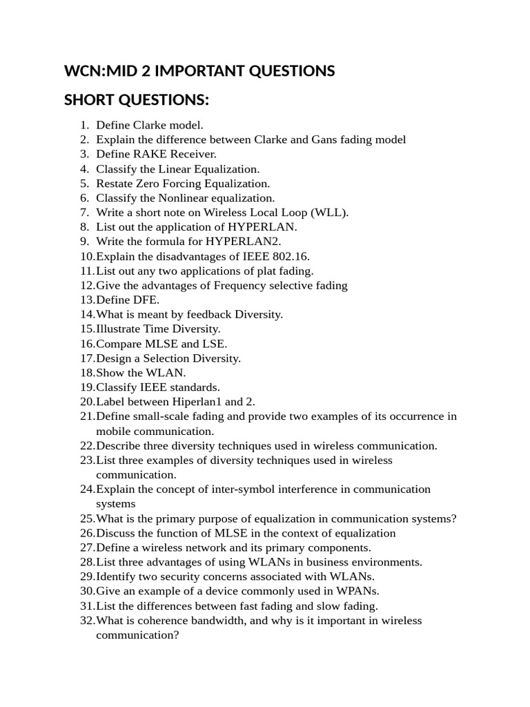 Wireless Communication Models and Techniques | PDF | Wireless Lan ...