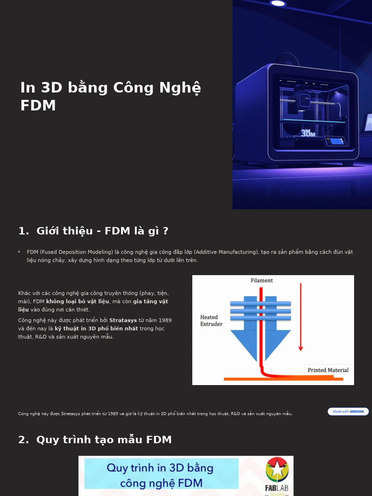 In 3D Bang Cong Nghe FDM | PDF