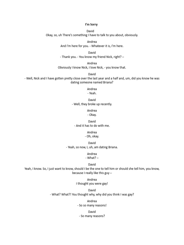 David's Dating Dilemma with Nick | PDF