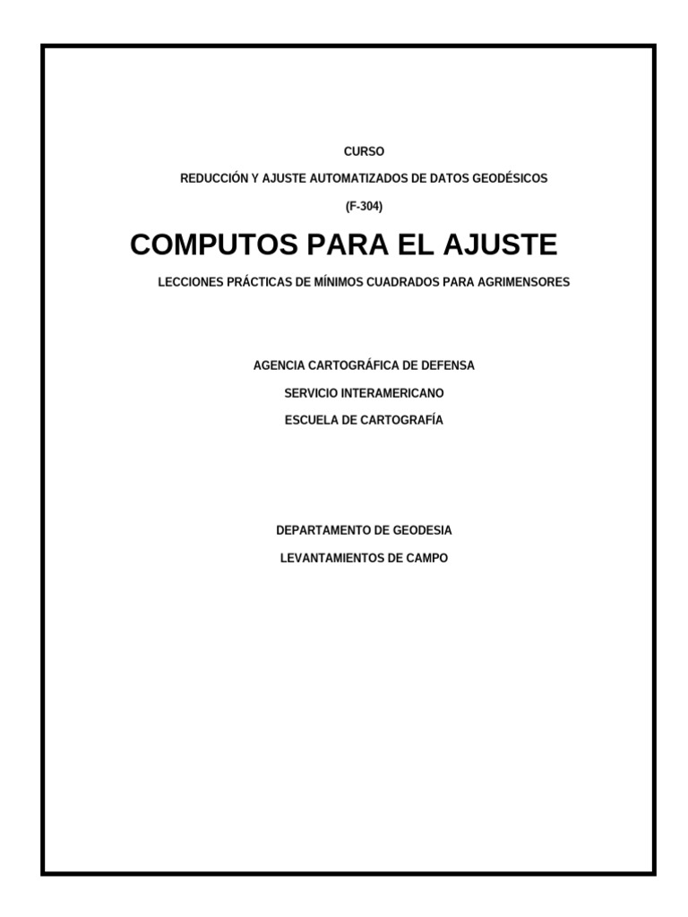 Computos para El Ajuste - Lecciones Pr+Ícticas de M+¡nimos Cuadrados ...