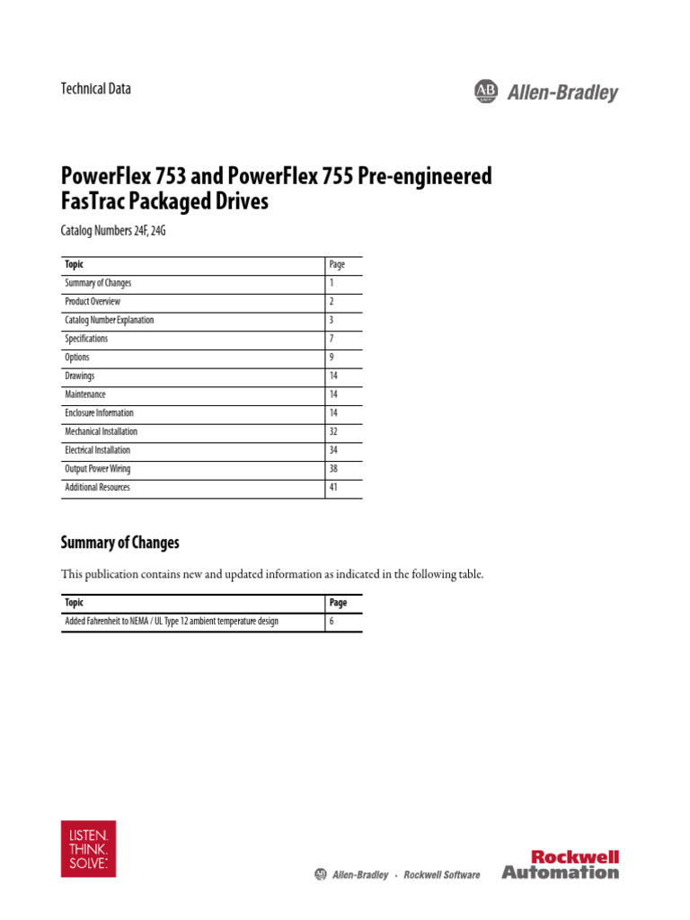 PowerFlex 750-Series Drive Catalog | PDF | Fuse (Electrical) | Relay