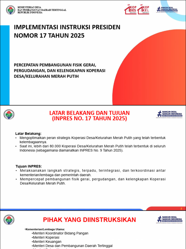 Implementasi Inpres No. 17 Tahun 2025 | PDF