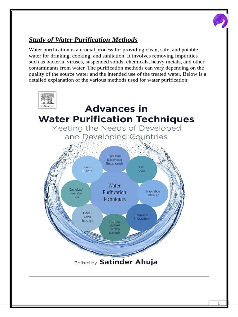 Water Purification Methods Explained | PDF | Water Purification ...