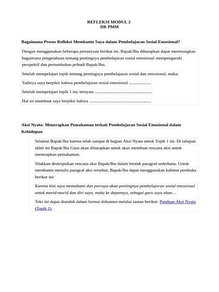 Refleksi Modul 2 | PDF