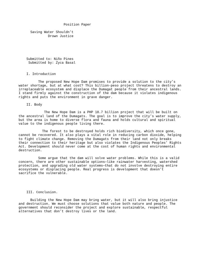 Opposing New Hope Dam: Justice & Ecology | PDF
