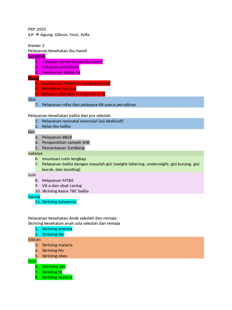 Pembagian Pengerjaan Analisis Situasi Strategik Klaster | PDF