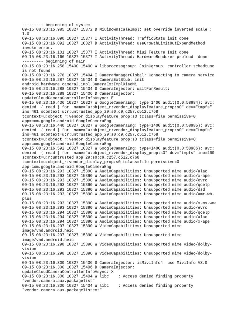 Log Cat 1757904796227 | PDF | Software | Computing