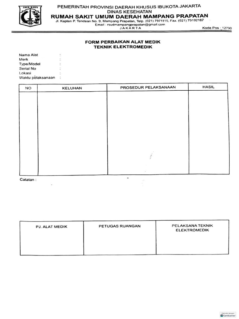 Form Perbaikan | PDF