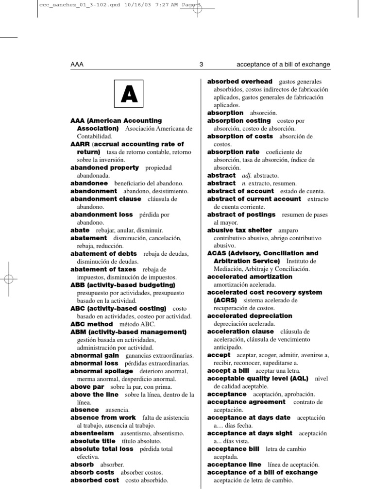 Diccionario Contable Financiero | PDF | Bancos | Valoración empresarial