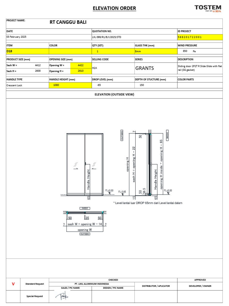 Elevasi RT Canggu Bali d18 | PDF