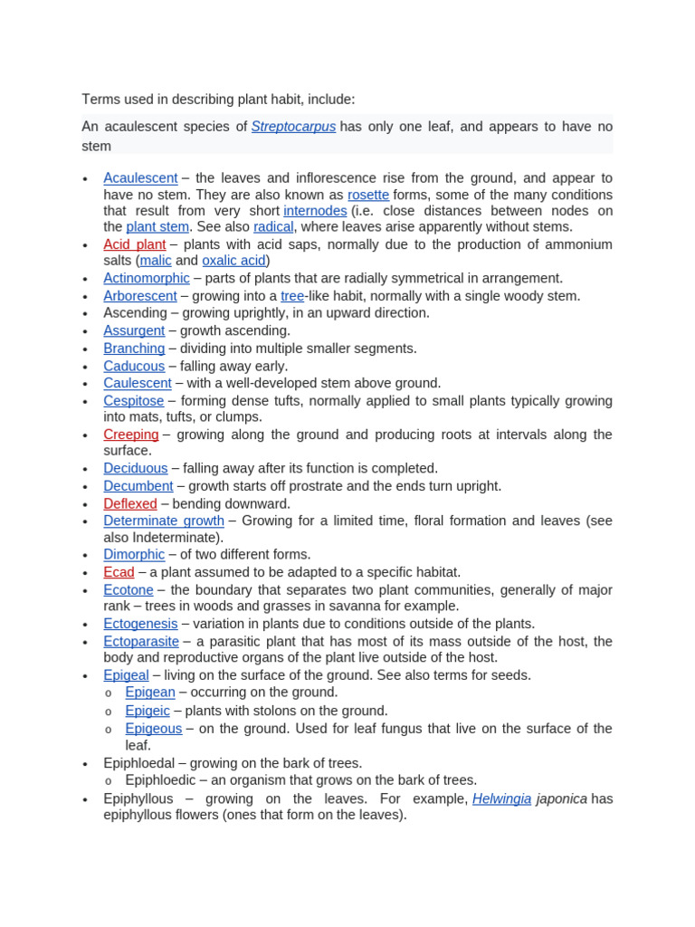 L-Dendrology Additional Terminologies | PDF | Leaf | Root