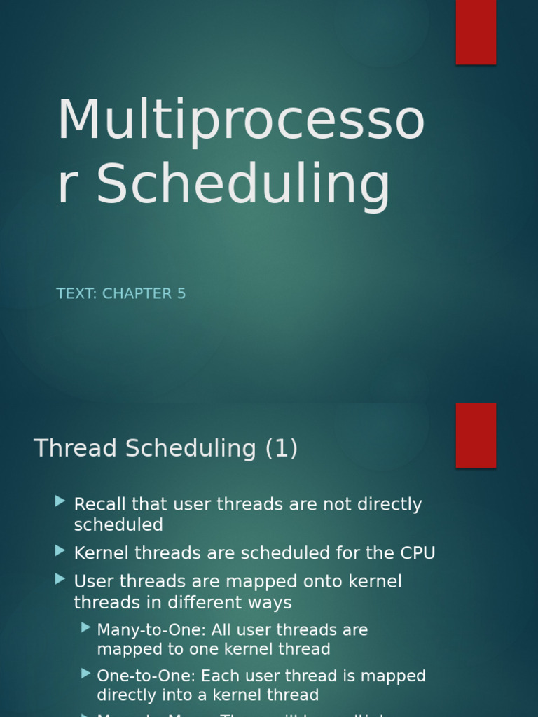 Multiprocessor Scheduling | PDF | Thread (Computing) | Scheduling (Computing)