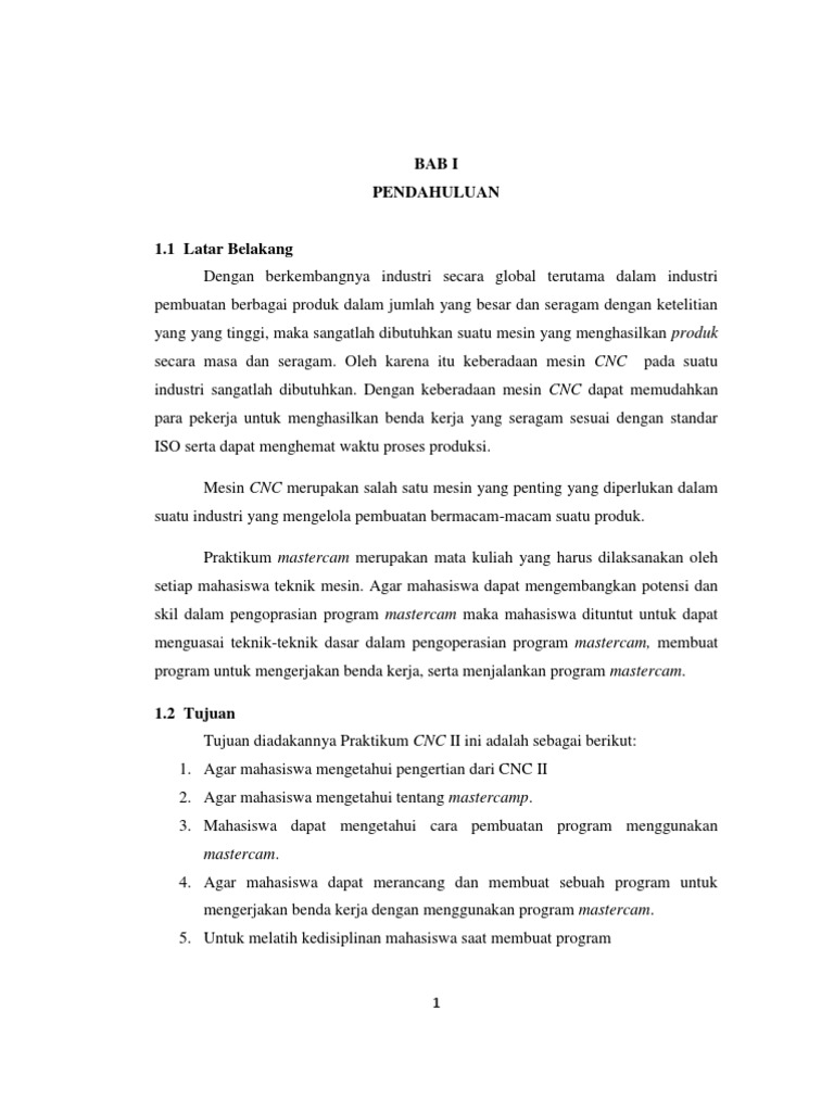 Laporan CNC DEDY Setiawan | PDF