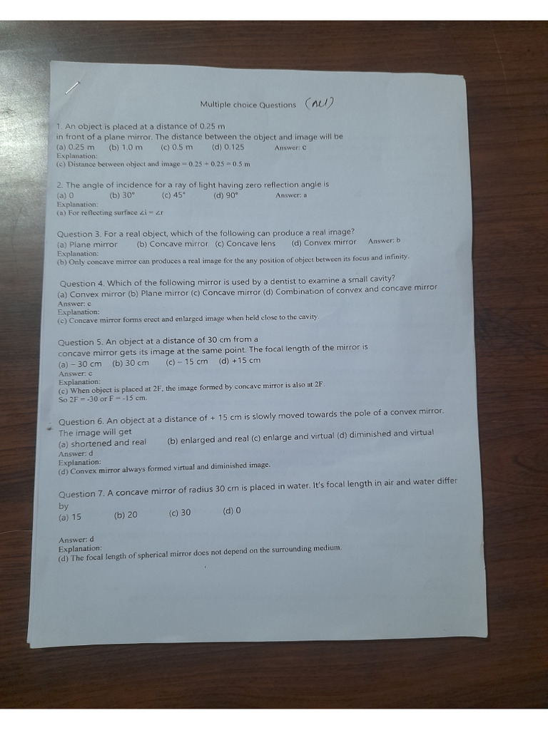 Physics Question Class 10th | PDF