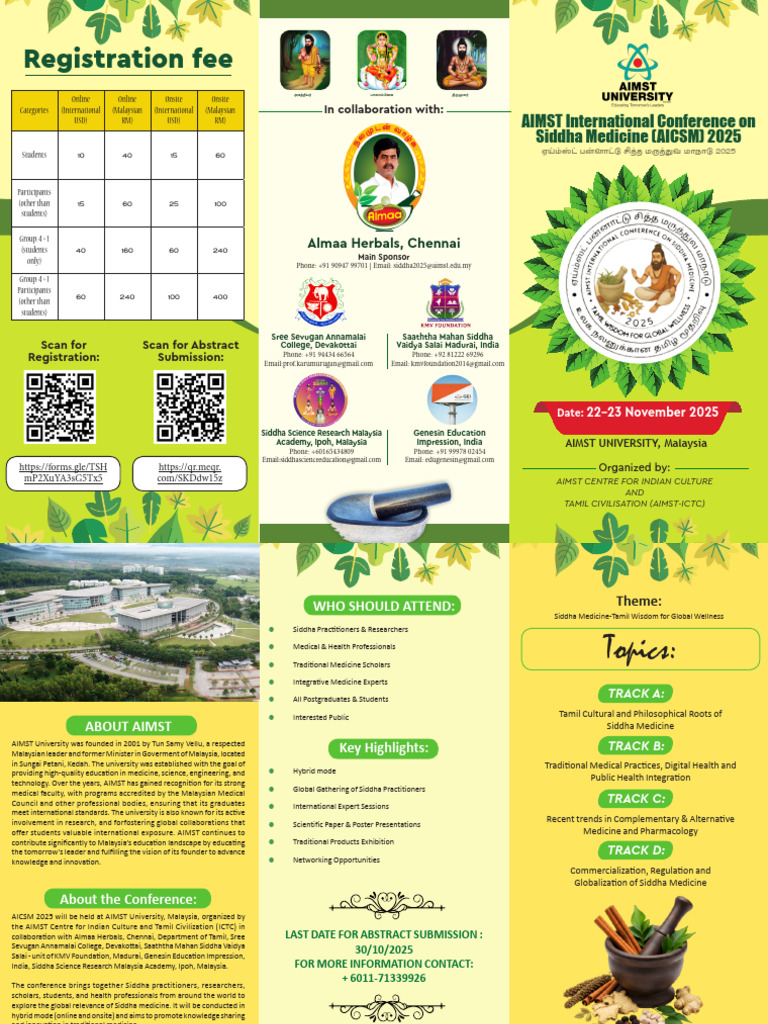 AICSM 2025: Siddha Medicine Conference | PDF | Medicine