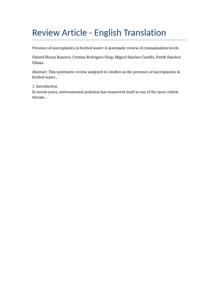 Review Article English Translation | PDF