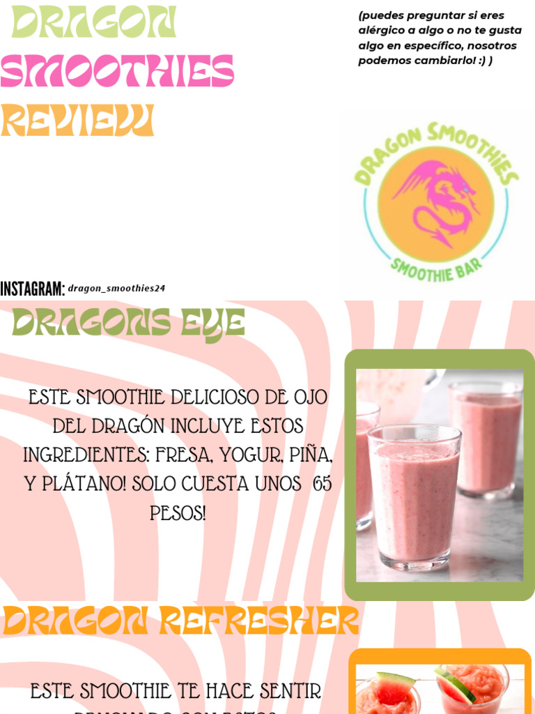 Dragon Smoothies Review | PDF