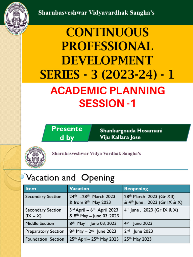 Academic Planning and Management Guide | PDF | Teachers