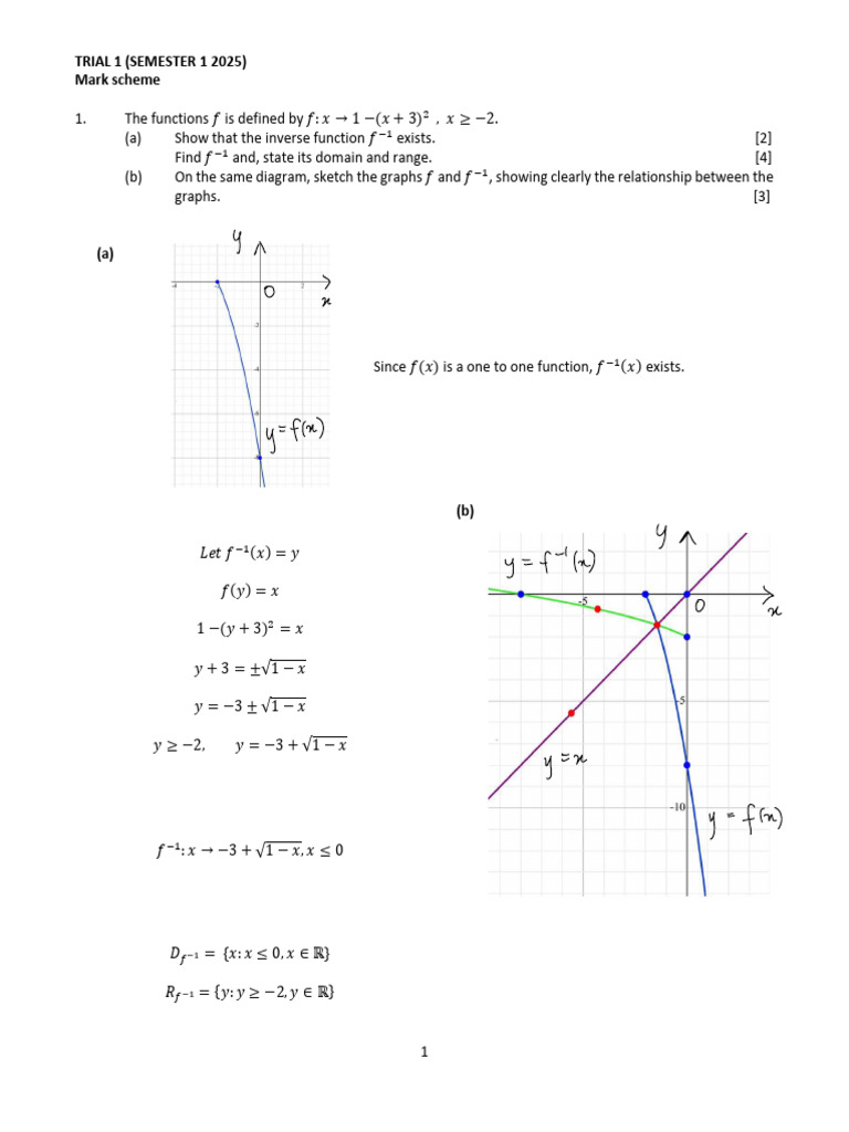 Maths Sem 1 Batu Lintang Answer | PDF | Matrix (Mathematics) | Asymptote