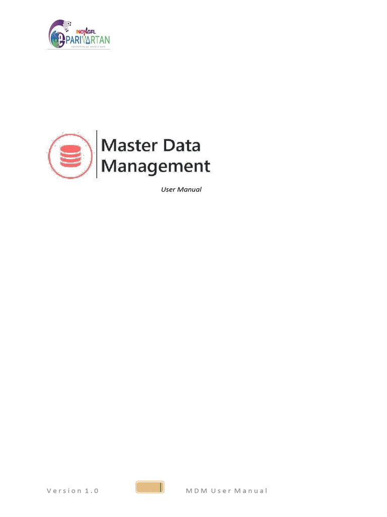 MDM User Manual Version 1.0 | PDF | User (Computing) | Valuation (Finance)