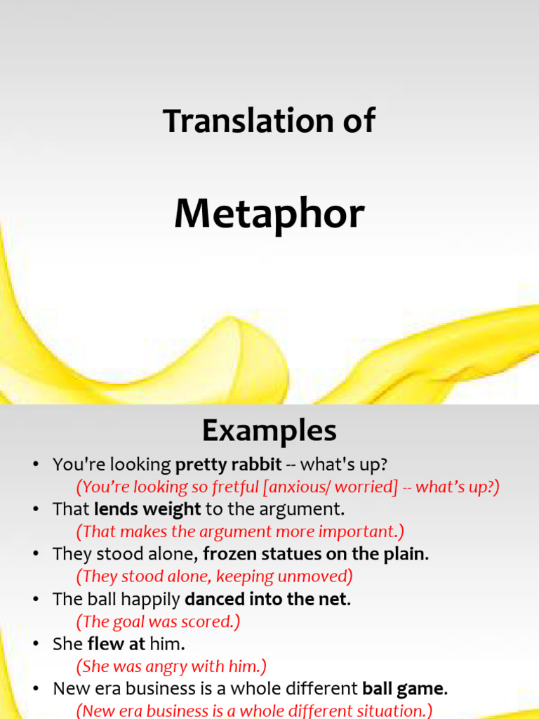 Understanding and Translating Metaphors | PDF | Metaphor | Translations